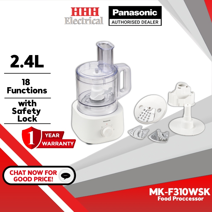 Panasonic Food Processor with 5 Accessories for 18 Functions MK-F310WSK ...
