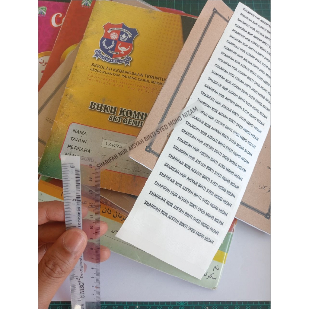 TRANSPARENT STICKER NAMA BUKU SEKOLAH MURAH 30 NAMA TRANSPARENT ...