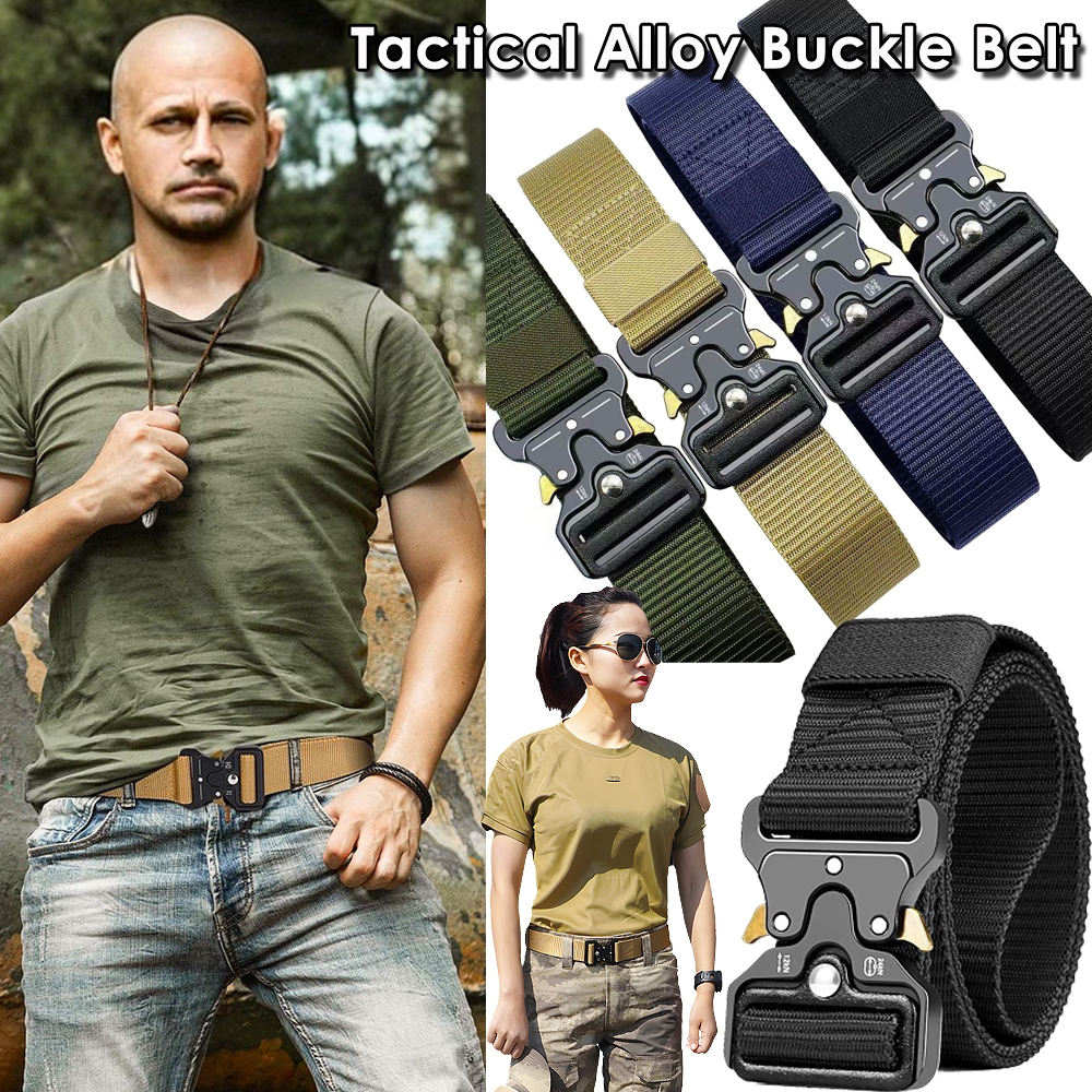 Men's Belt Outdoor Hunting Tactical Belt Mult-Function Buckle Nylon ...