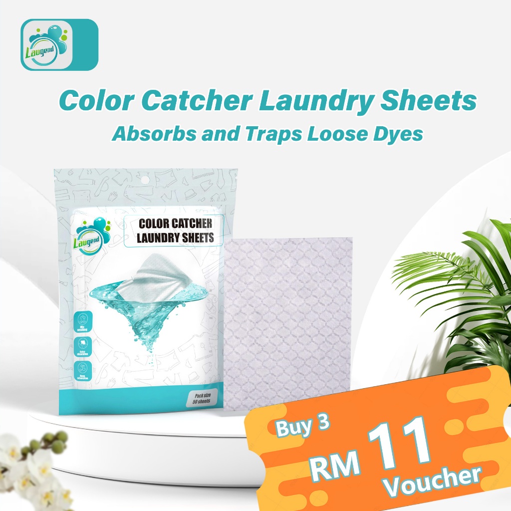 【For Mixed Washes】Laugend Color Catcher Laundry Sheets, 50sheets/pcs ...