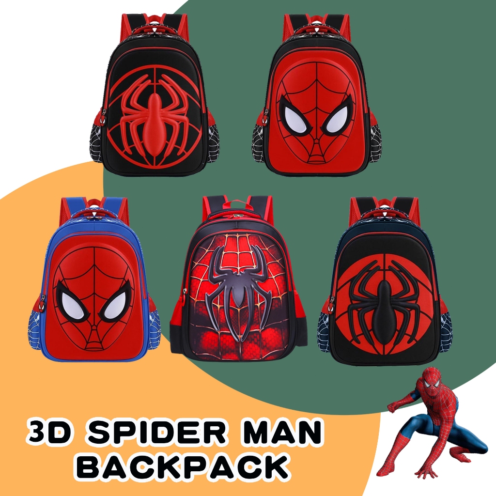 (READT STOCK)38cm 3D Kids children student Primarys Spider-Man school ...