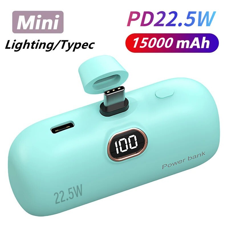 15000mAh Mini Power Bank 22.5W Fast Charging External Battery Fast ...