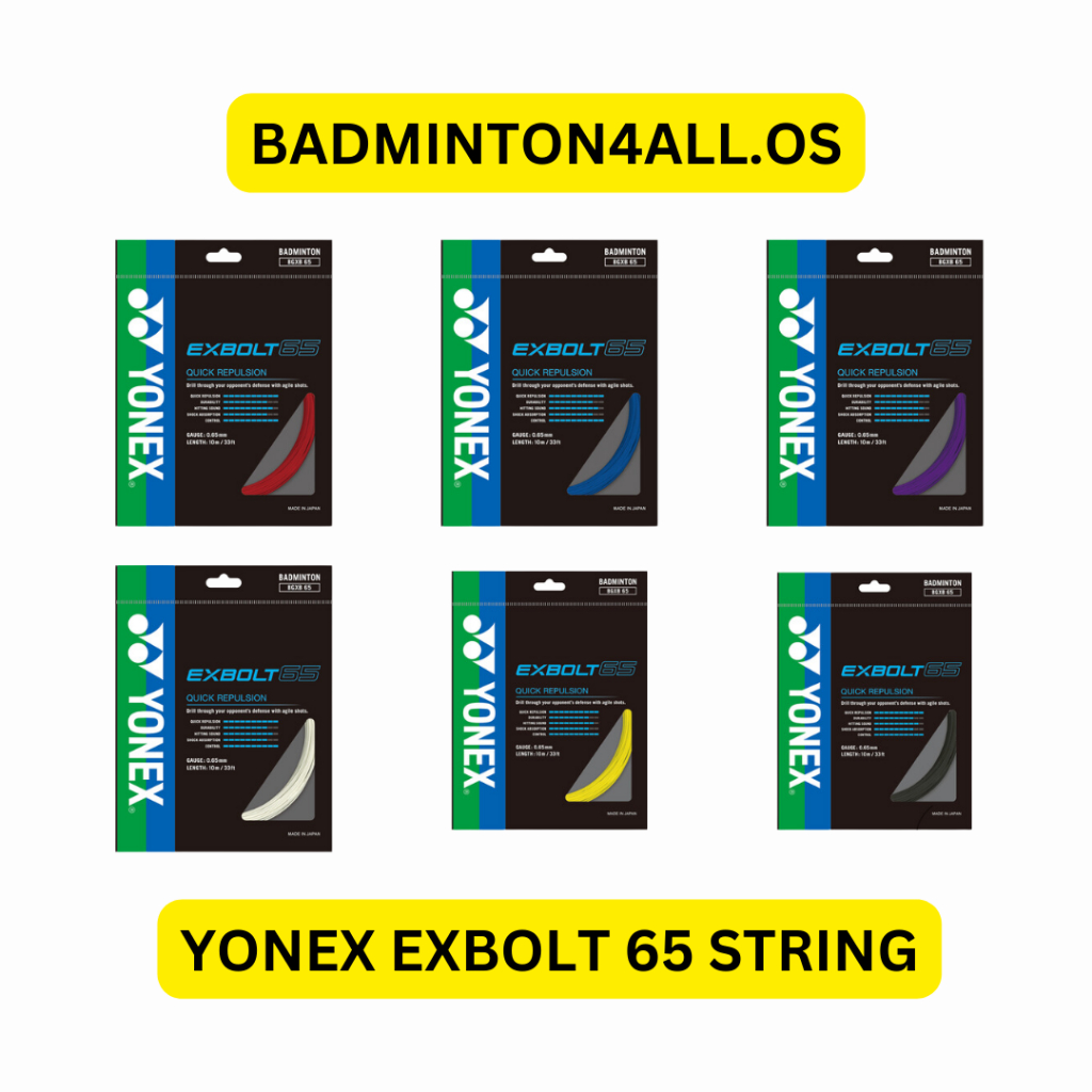YONEX EXBOLT 65 BADMINTON STRING (100% ORIGINAL) | Shopee Malaysia