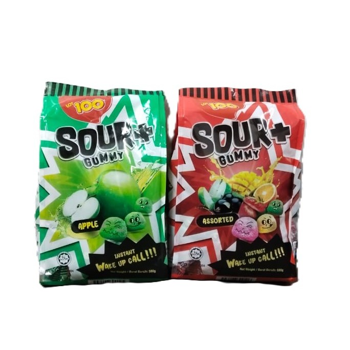 LOT 100 GULA-GULA MASAM/ SOUR+GUMMY 580G/PKT | Shopee Malaysia
