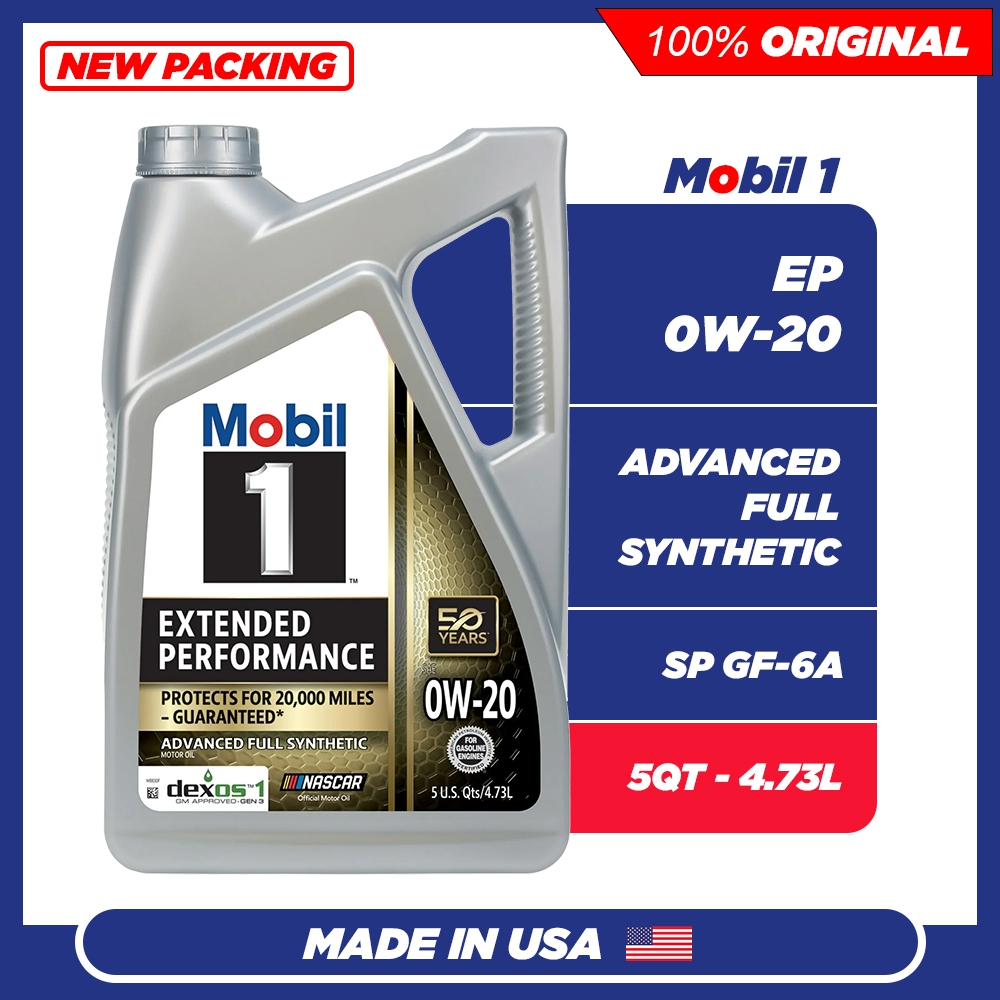 (USA) MOBIL 1 EXTENDED PERFORMANCE 0W20 SP GF6A Fully Synthetic Engine ...