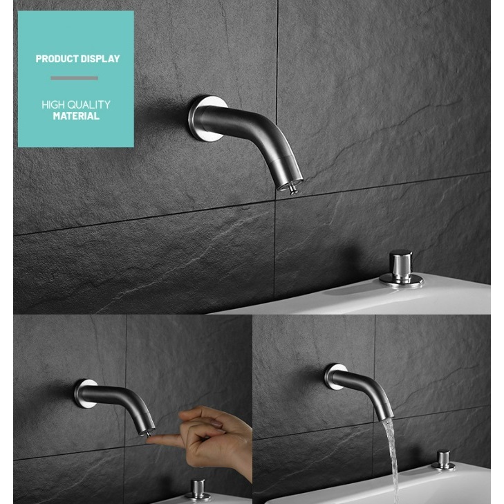 Touch Open SUS304 Kitchen Tap SUS304 Wall Tap Soft Touch Satin ...