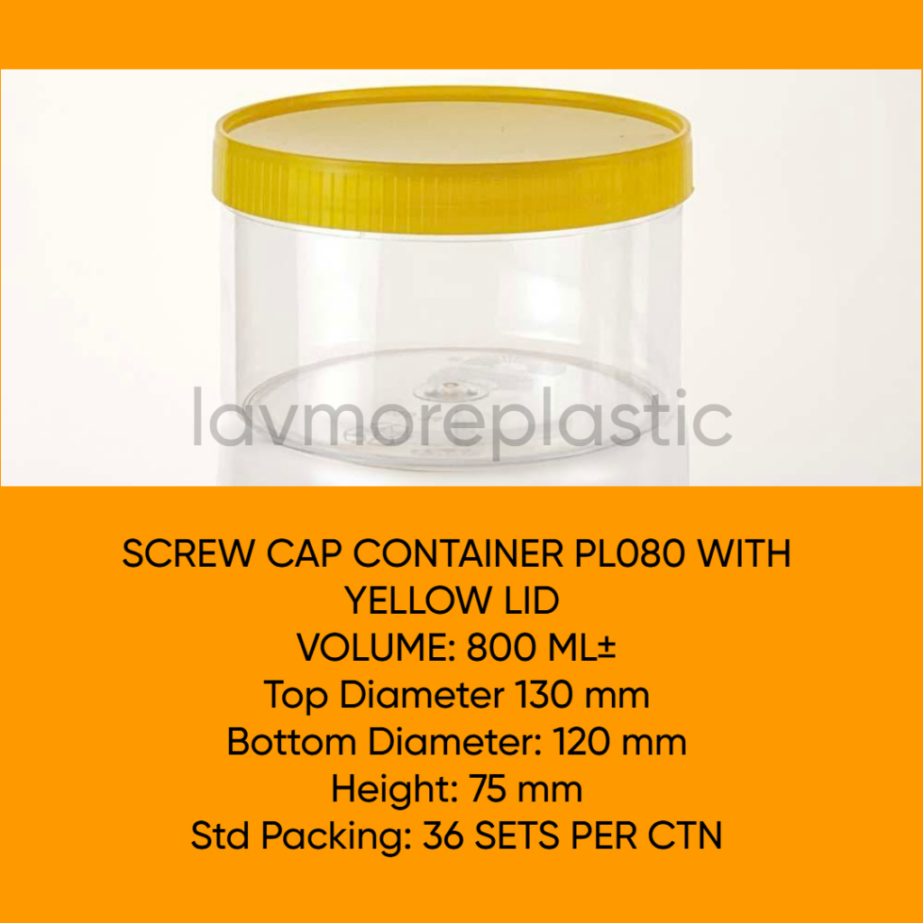 (12 PCS) PL080,PL180,PL280 Bekas plastik bentuk bulat/Screw Cap Plastic ...