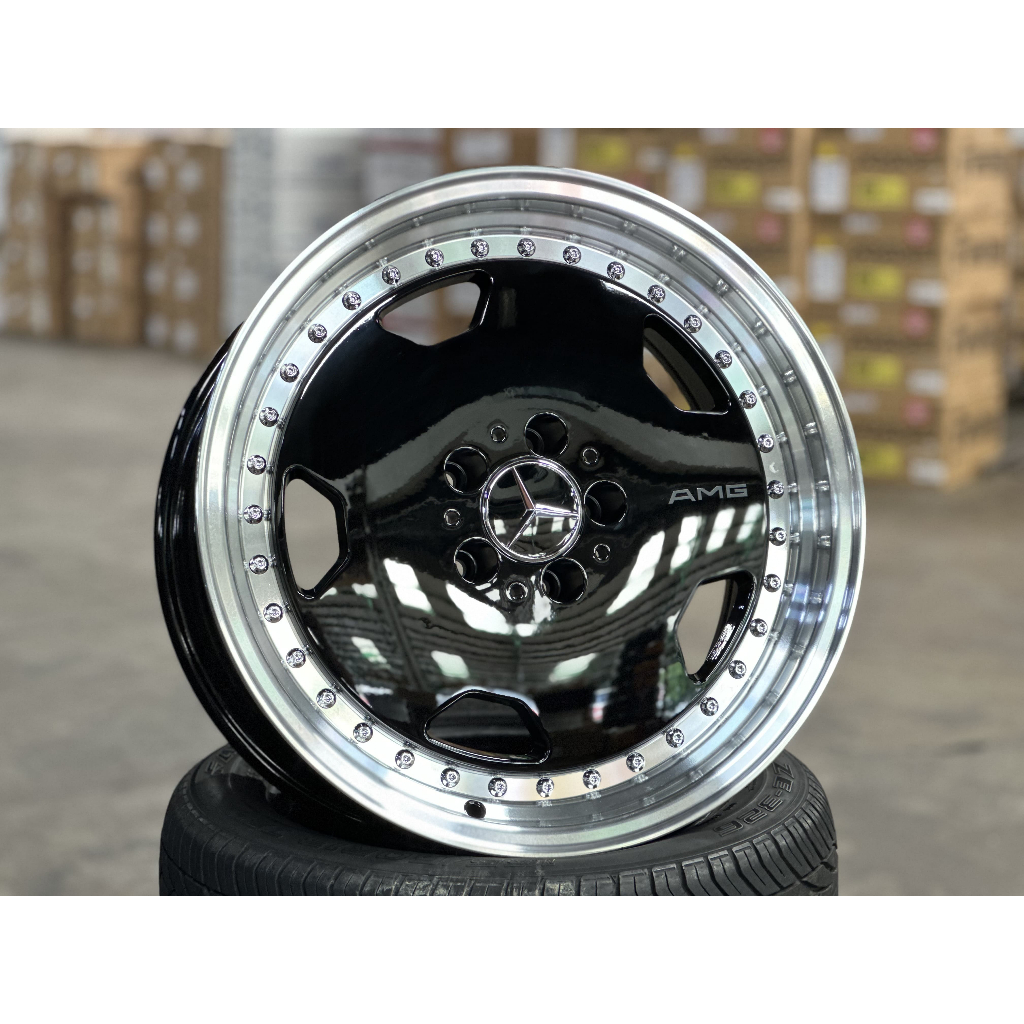NEW 18X8.5J ET18 Mercedes Aero Classic Rim (set of 4) Black 5X112 W123 ...