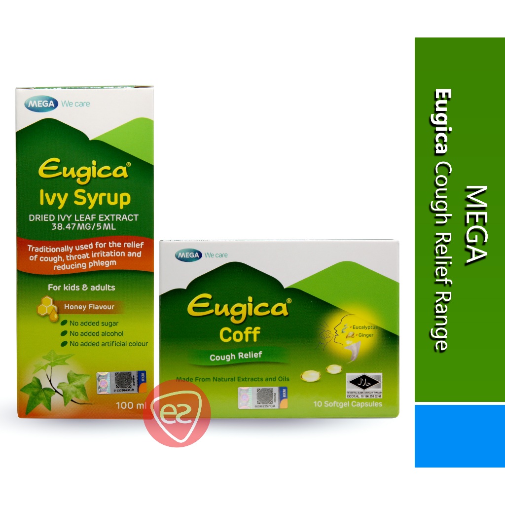Mega Eugica Coff Cough Relief Softgel Capsule 10s / Ivy Leaf Extract 38 ...