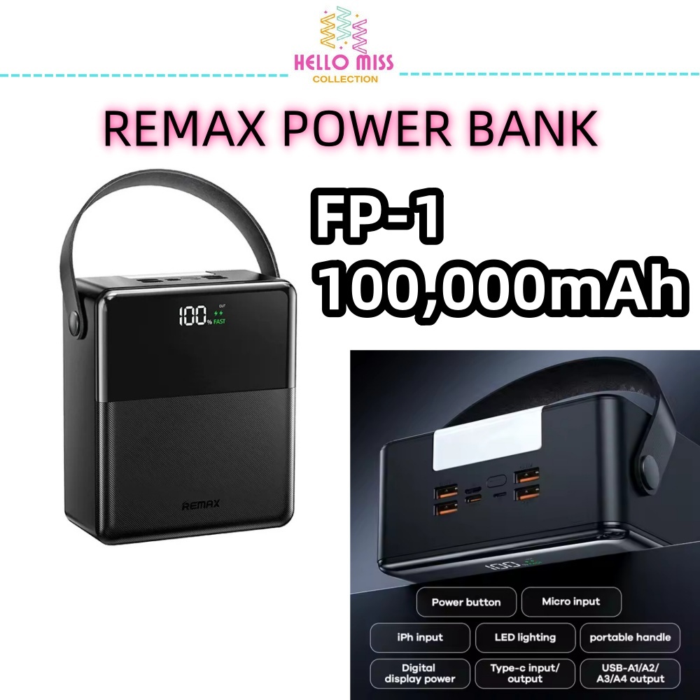 REMAX POWERBANK FP-1 PILOTEER SERIES 100,000mAh 27W + 22.5W LARGE ...