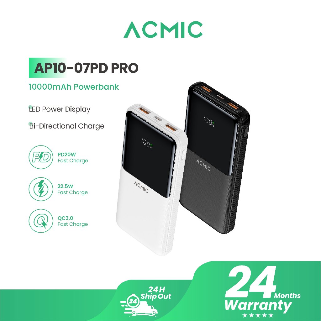 ACMIC AP10-07PDPRO Powerbank 10000mAh fast charging power bank PD20W ...