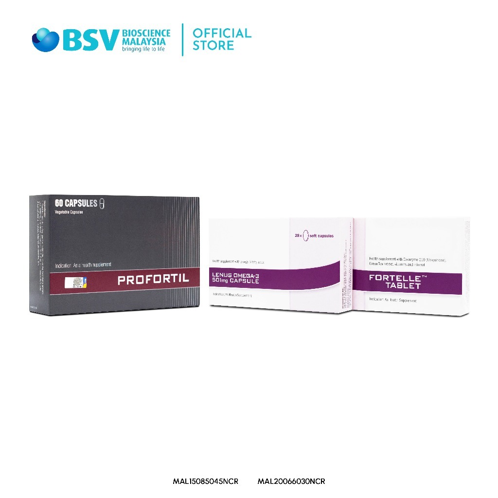 Fortelle + Omega-3 + Profortil Health Supplement Male & Female ...