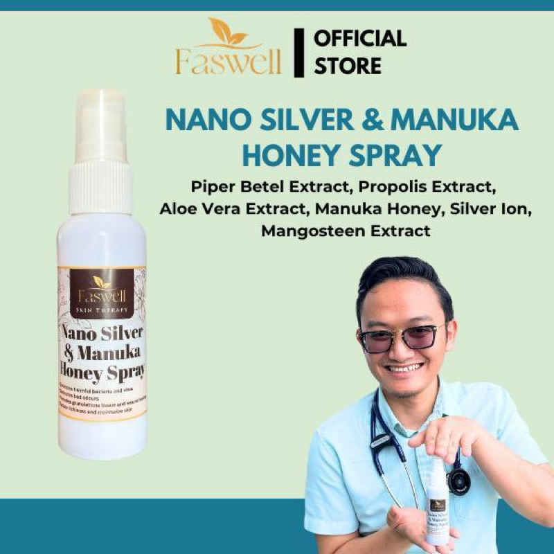 Faswell Nano Silver & Manuka Honey Spray 60ml - bantu rawat Kulit ...
