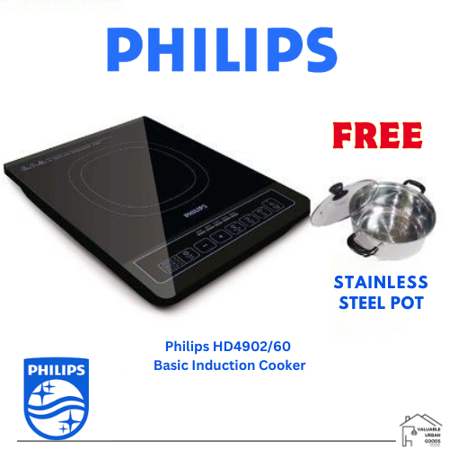 Philips HD4902/60 Induction Cooker Compact Design Energy Efficient ...