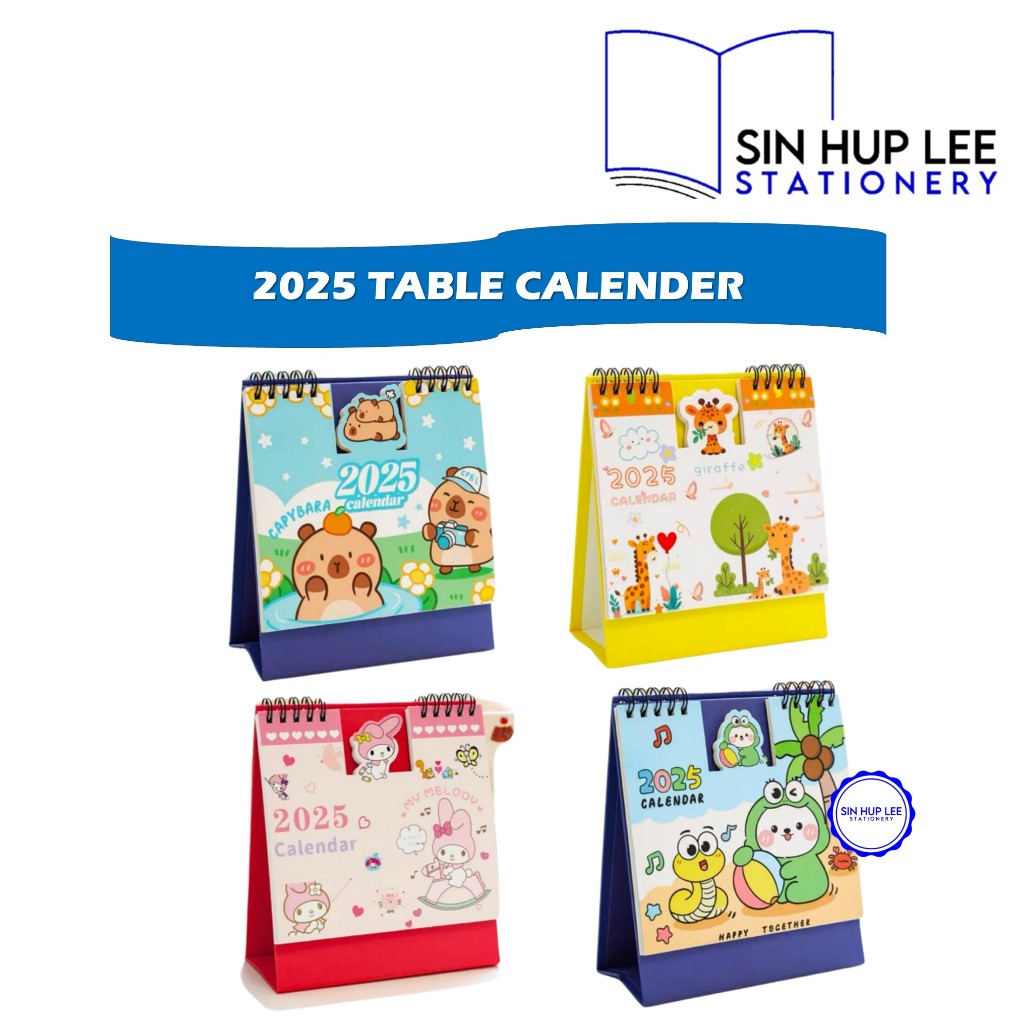 2025 Cute Cartoon Table Desk Calender / Table Calender / Kalendar / 日历 ...