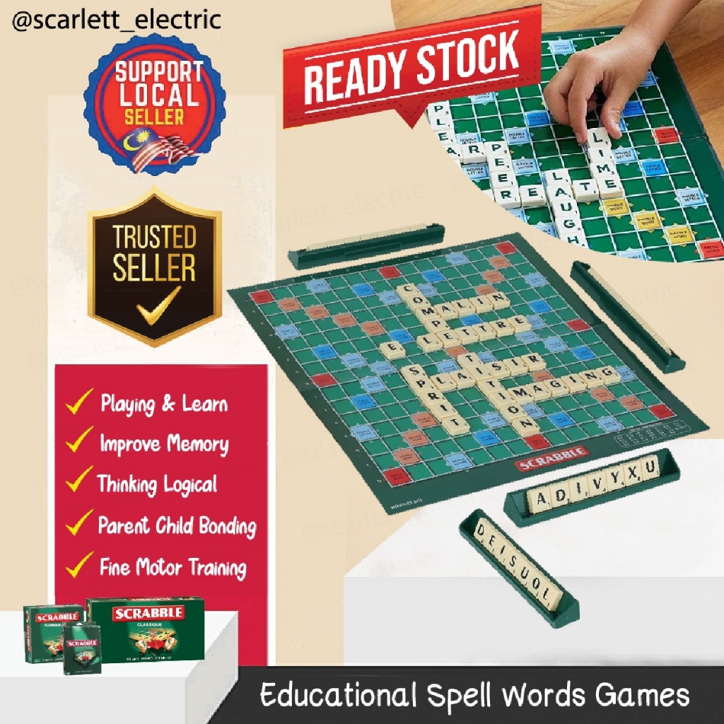CLASSIQUE Scrabble Cross Words Games Word Forming Board Game ...