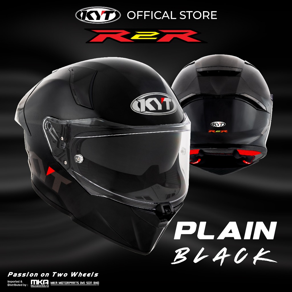 KYT HELMET R2R PRO PLAIN COLLECTIONS | Shopee Malaysia