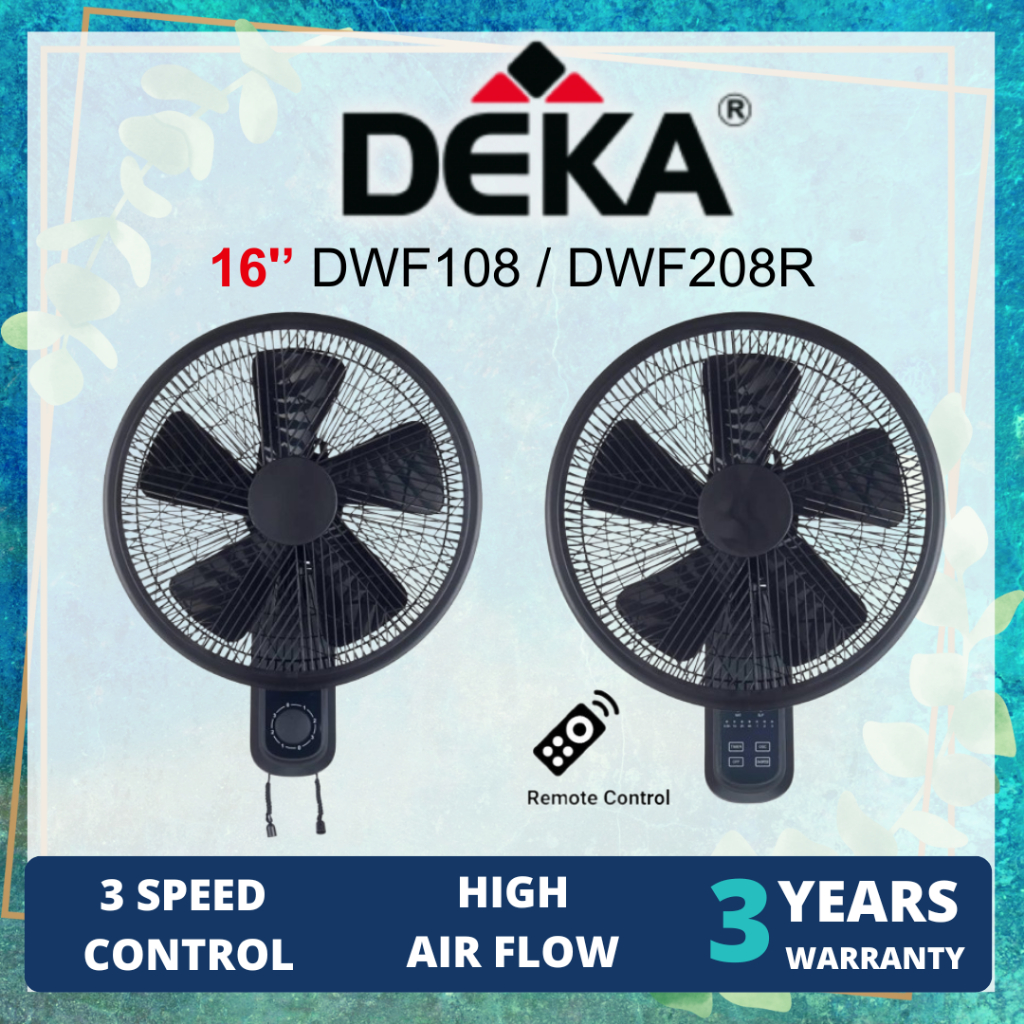 【FREE SHIPPING】 Deka DWF 108 DWF 208R 16 Inch Wall Fan Electric Kipas ...