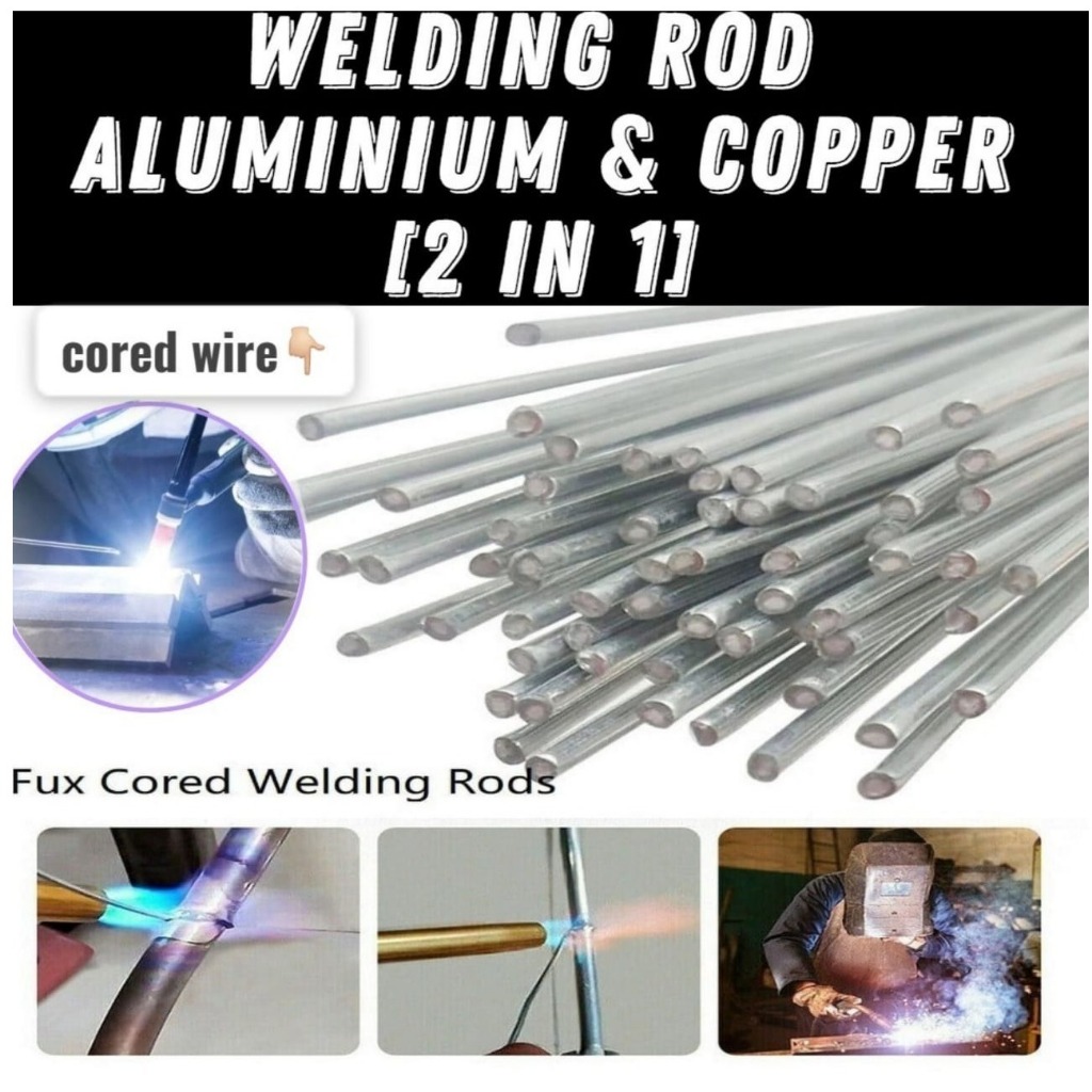 WELDING ROD ALUMINIUM WITH CORED WIRE [no need solder powder] | Shopee ...