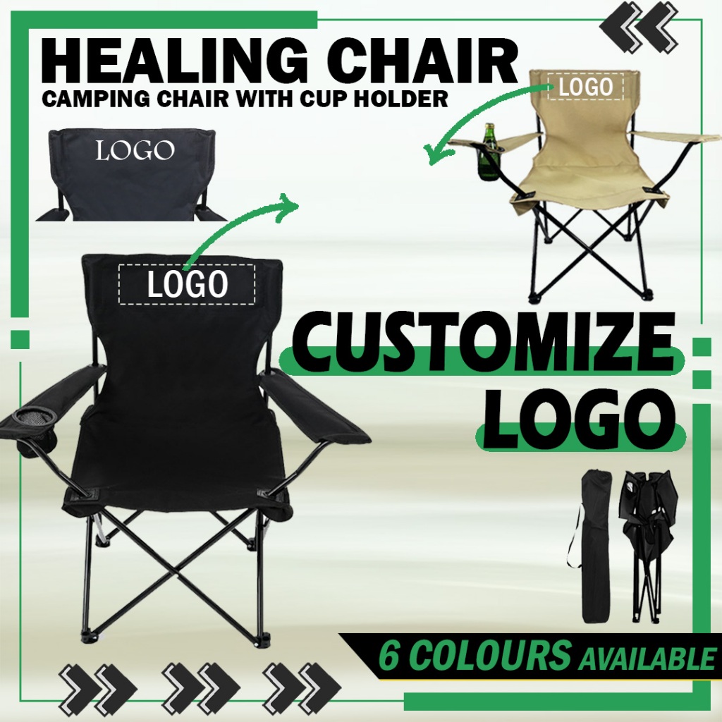 【CUSTOMIZE LOGO】Camping Chair Foldable Chair Outdoor & Indoor Use ...