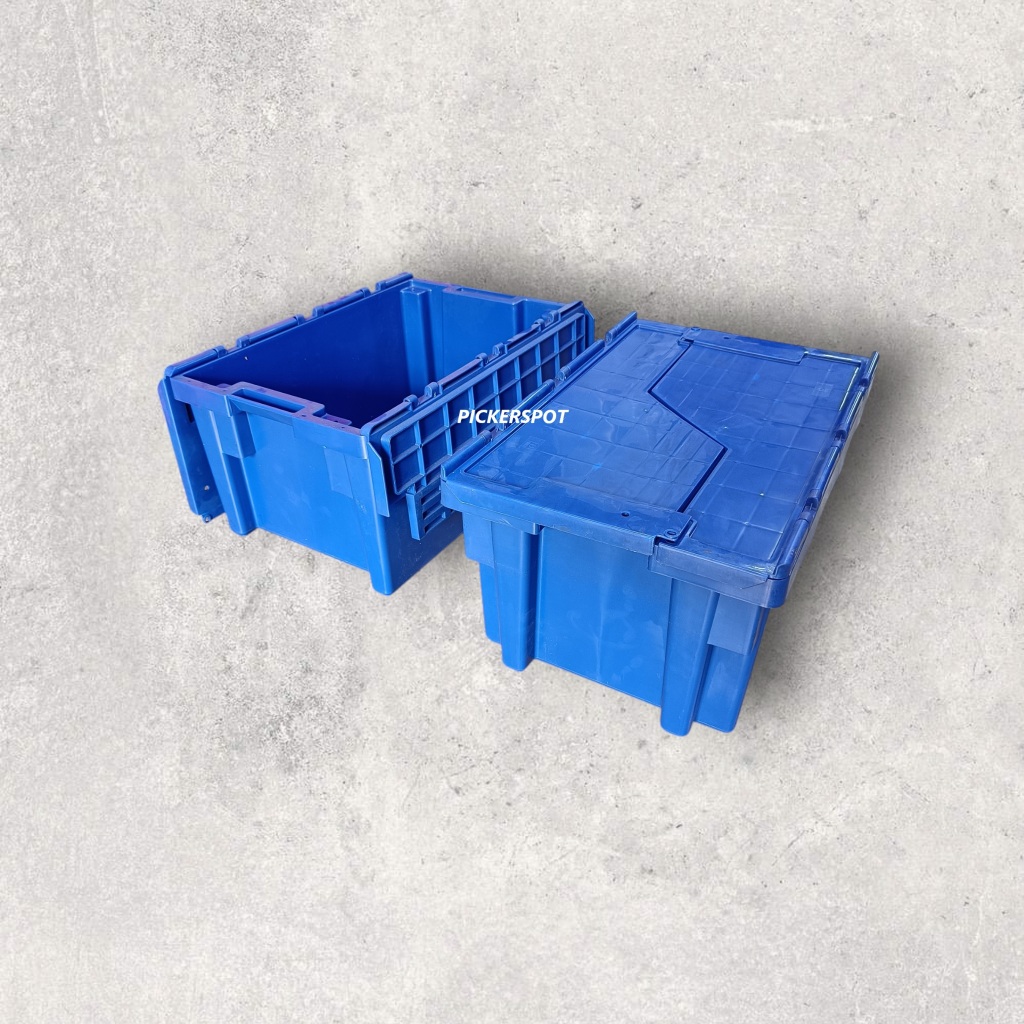 35L Lockable Container Heavy Duty Plastic Stackable Nestable Security ...
