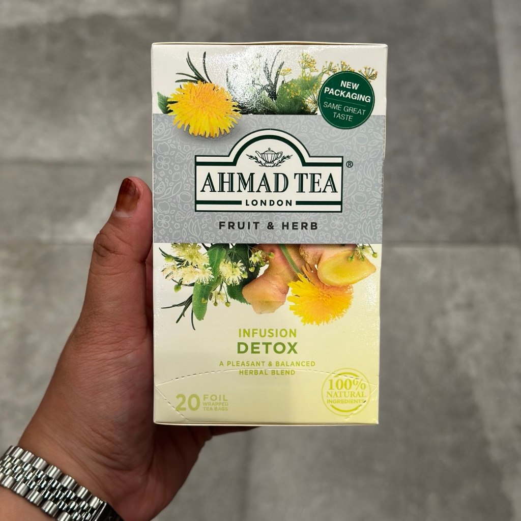 AHMAD TEA LONDON FRUIT & HERB INFUSION DETOX 20 Wrapped Tea Bags ...