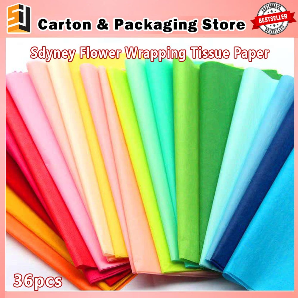 (36PCS) Sydney Wrapping Tissue Paper Flower Paper Bouquet Gift Florist ...