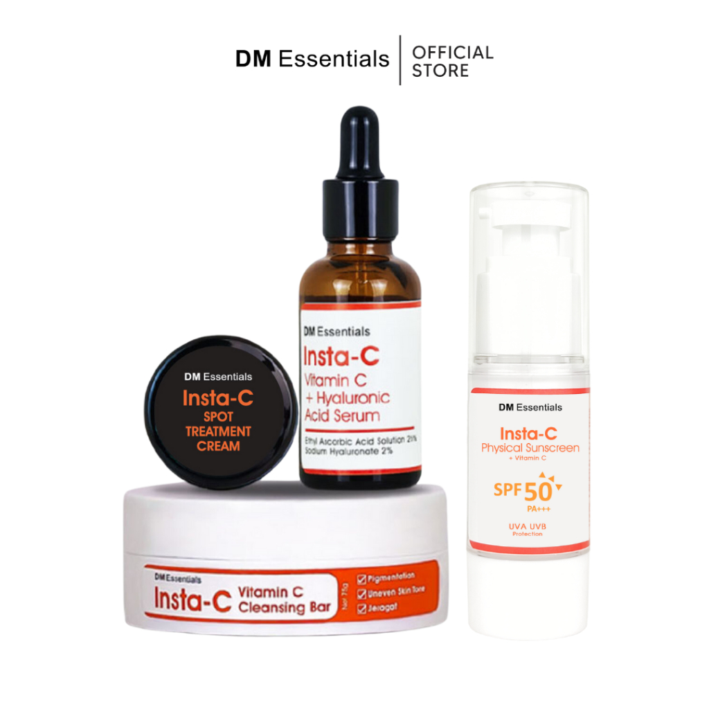 Insta-C Full Set: Vitamin C Serum/Soap/Cream/Sunscreen/CC Tinted Serum ...