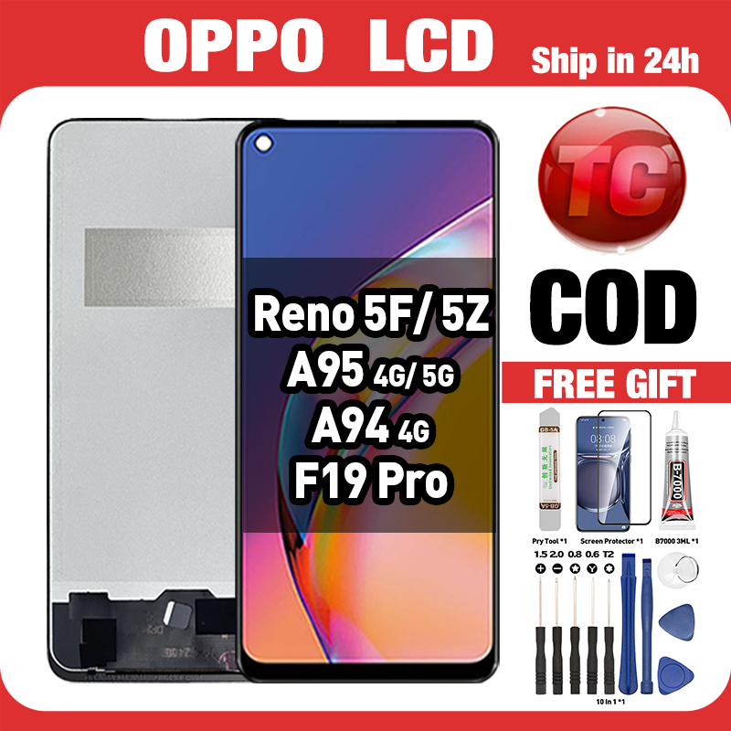 LCD OPPO reno 5F/ 5Z/ A95 4G 5G/ A94 4G/ F19 Pro Compatible For Original Touch Screen Digitizer ...