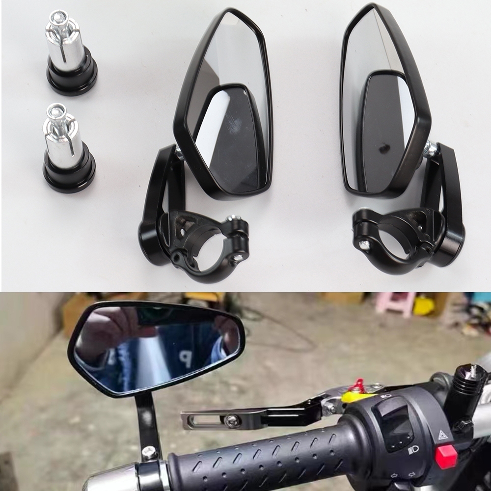 Motor Mirror 7/8 Handle Bar End Mirror Motorcycle Alloy CNC Racing ...