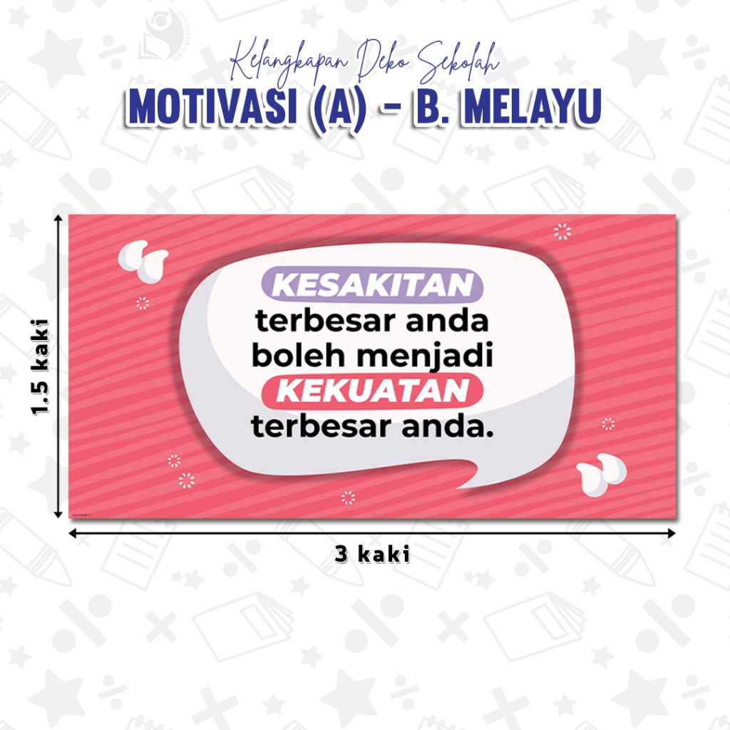 🌸1 DAY SHIP🌸 BANNER MOTIVASI HIASAN DINDING & BEAM KELAS MOTIVASI ...