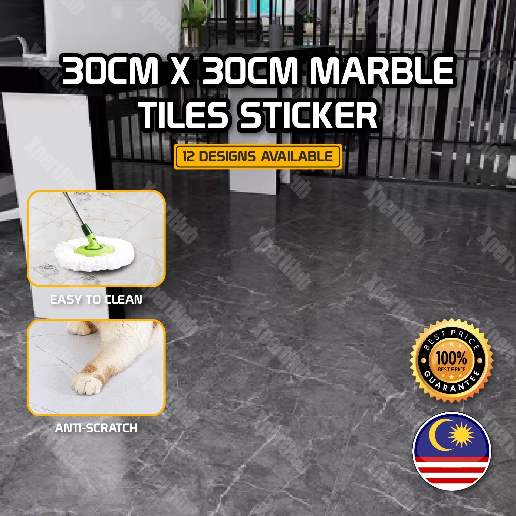 XpertHub 30X30CM Vinyl Floor Sticker Self Adhesive PVC Flooring Floor ...