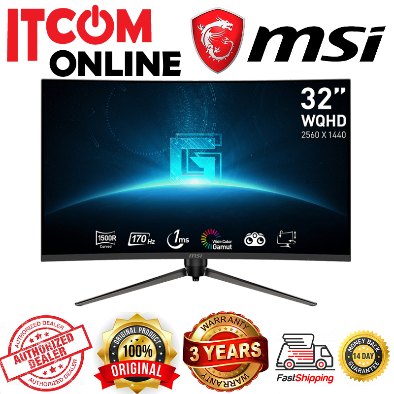 MSI 32'' CURVE 2K 170HZ LED GAMING MONITOR (G32CQ5P) VA/WQHD/1MS/DP ...