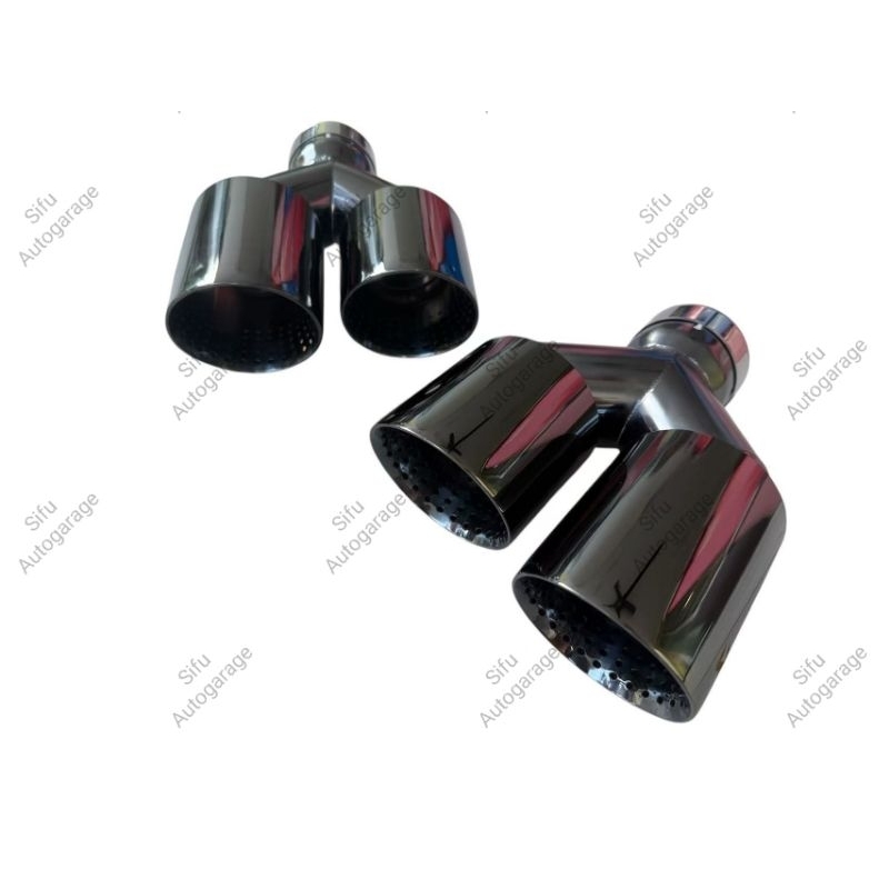 Akrapovic Car Muffler Exhaust Pipe Titanium Black Stainless Steel Twin ...