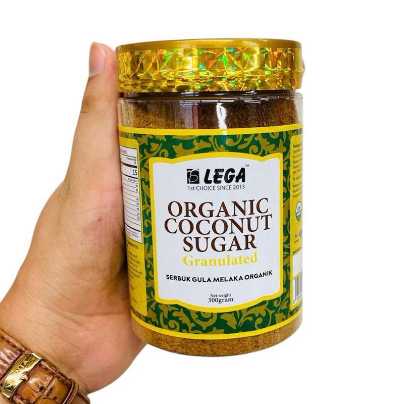 LEGA Organic Coconut Sugar Granulated Serbuk Gula Melaka Organik (300g ...