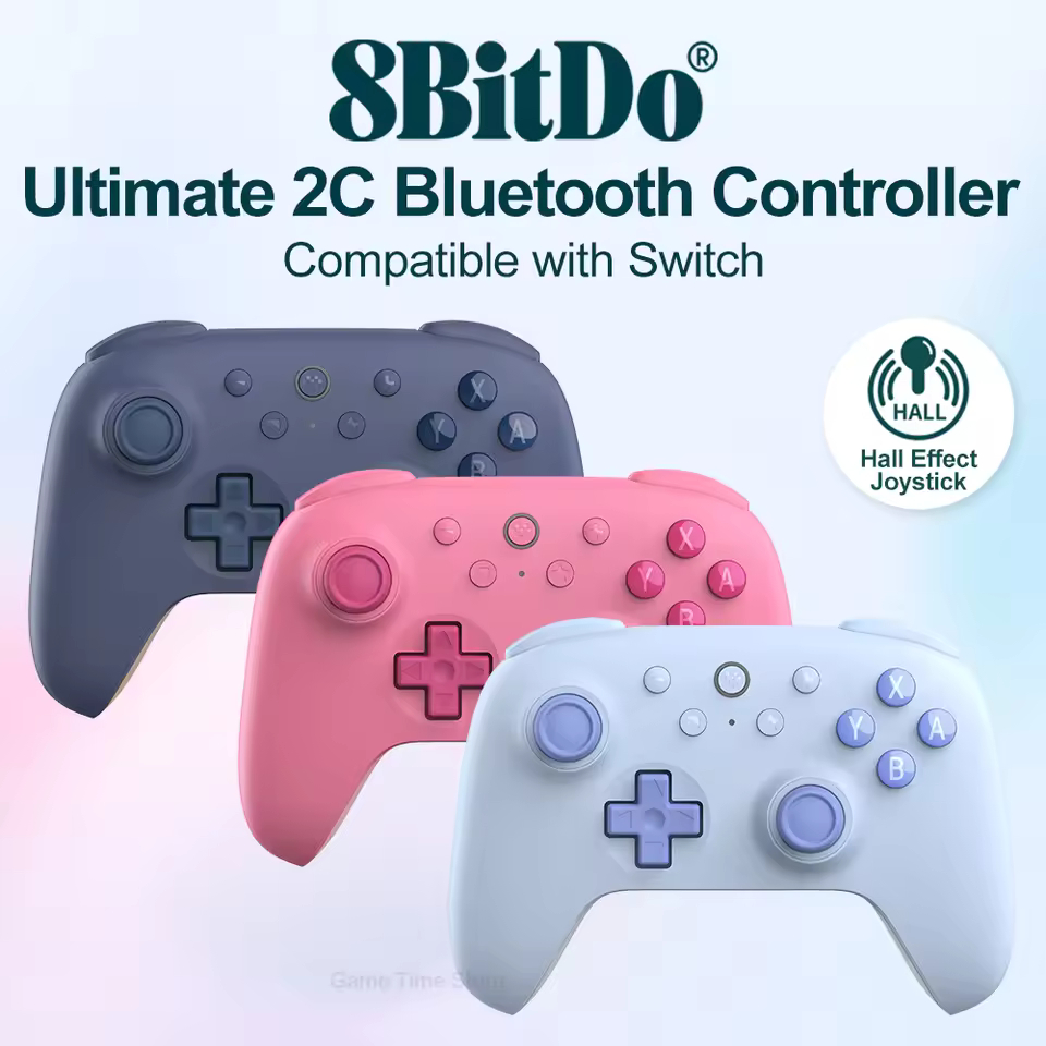 (SWITCH ONLY) 8BitDo Ultimate 2C Bluetooth Game Controller Hall Effect ...