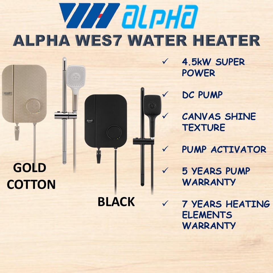 Alpha Water Heater with DC Pump with 5 Years Pump Warranty + 7 Years ...