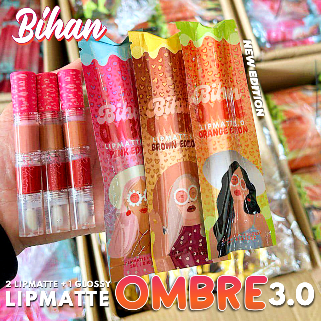 Bihan Ombre Lipmatte 3.0 / Bihan Girly Makeup BGM Korean Lip Matte ...