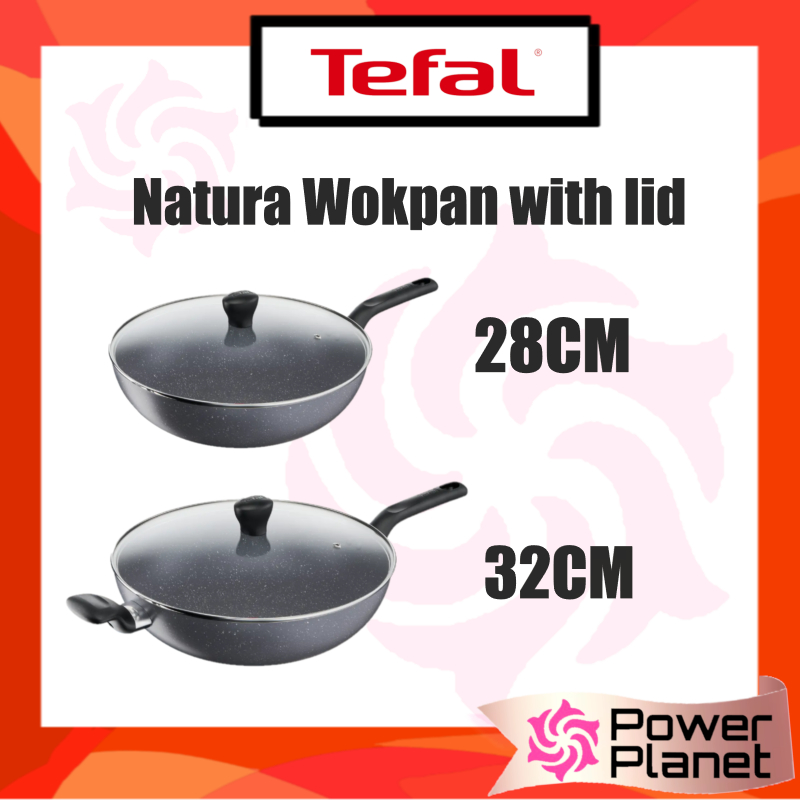 Tefal Natura Wokpan with lid 28cm B2269295 B22692 | 32cm B2269495 B22694 | Shopee Malaysia