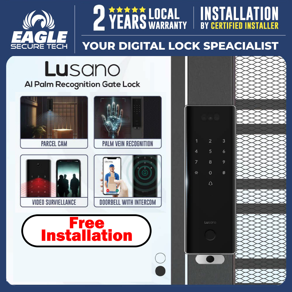 LUSANO X11 Pro Fingerprint Smart Door Lock for Grill Digital Door Lock with Installation Dual ...