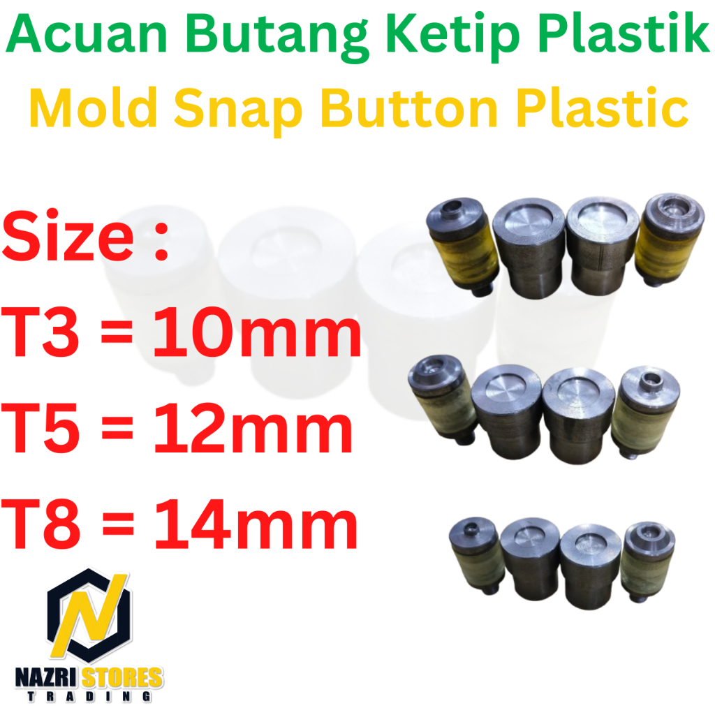 Acuan Butang Ketip Plastik, Plastic Snap Button Mold | Shopee Malaysia