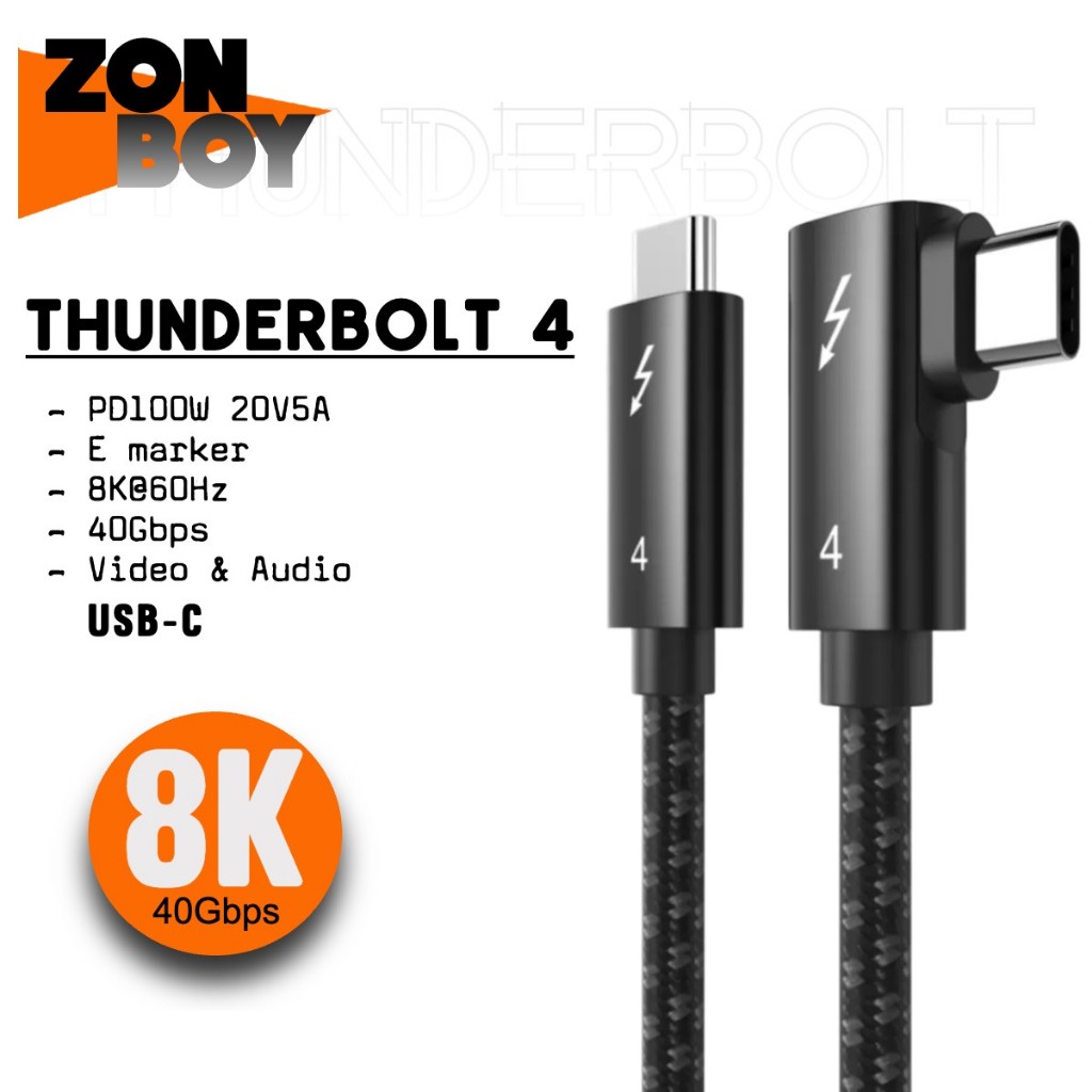 Zonboy 40Gbps Thunderbolt 4 /5 Cable Powerful Performance 8K 16K 60Hz ...