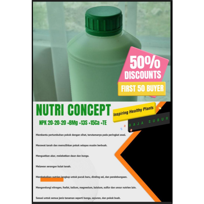 1L Baja Subur Nutri-Concept Penggalak Tumbesaran Pokok Buah Pokok Bunga ...