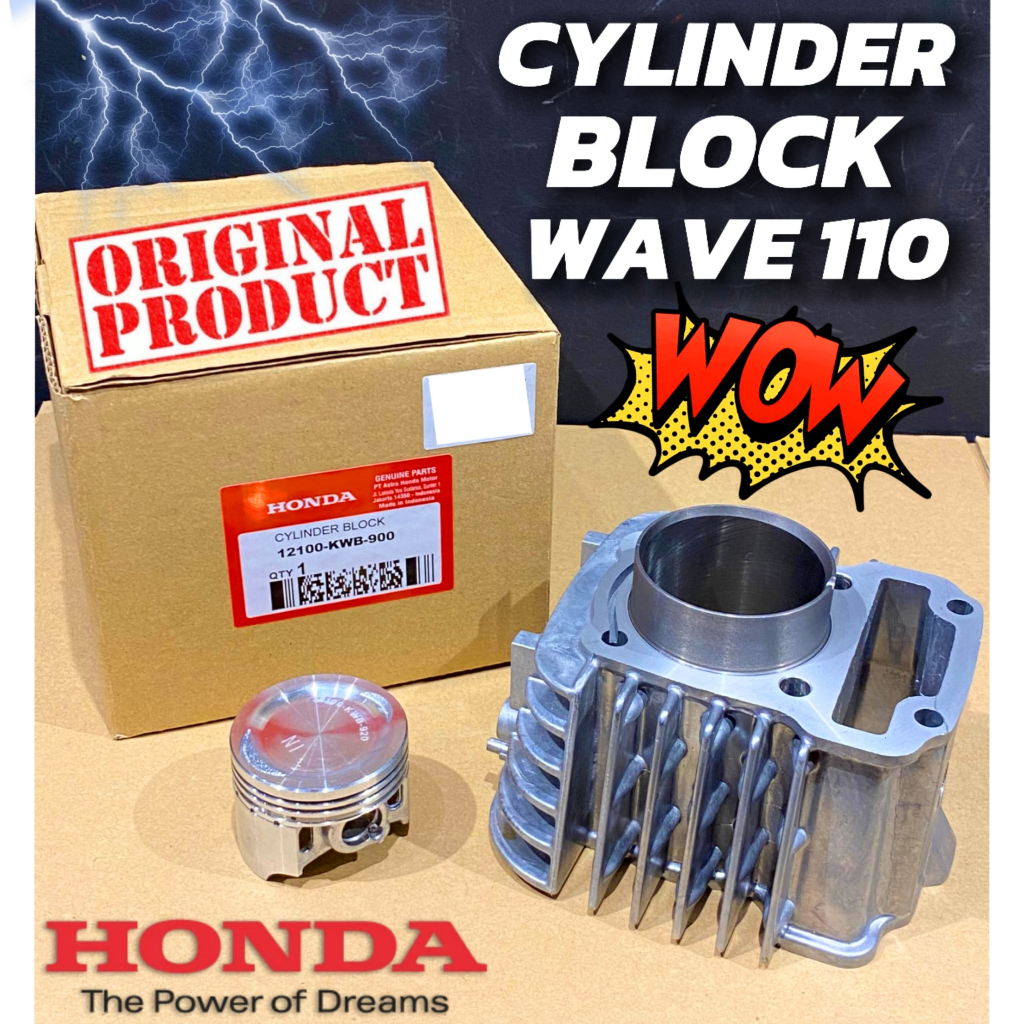 HONDA WAVE 110 OE CYLINDER BLOCK 12100-KWB-900 ORIGINAL HONDA GENUINE ...