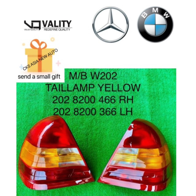 MERCEDES BENZ W202 C200 TAIL LAMP OLD MODEL(SEND A SMALL GITF) | Shopee ...