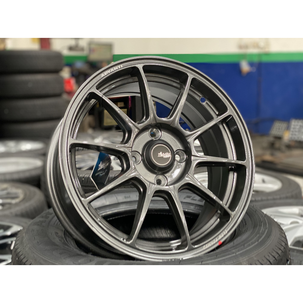 NEW 15X6.5J Advanti Aria Rim (set of 4) Gunmetal 4X100 for Axia Bezza NBox Myvi Vios Yaris City ...
