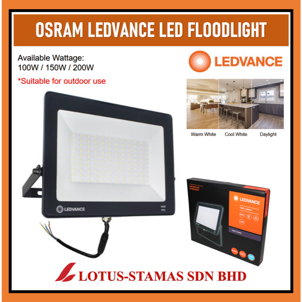 OSRAM LEDVANCE 100W / 150W / 200W LED FLOODLIGHT - DAYLIGHT / WARM ...