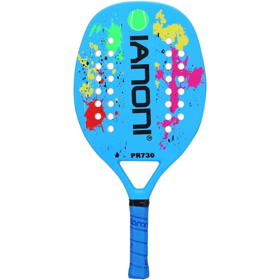 Ianoni Beach Tennis Racket, Carbon Fiber Grain Face with EVA Memory ...