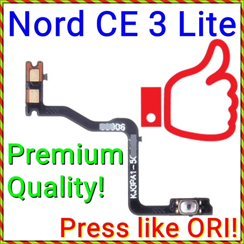 (Press like ORI) NEW On Off Power Volume Button Switch Flex Ribbon Oneplus Nord CE 3 Lite 5G ...