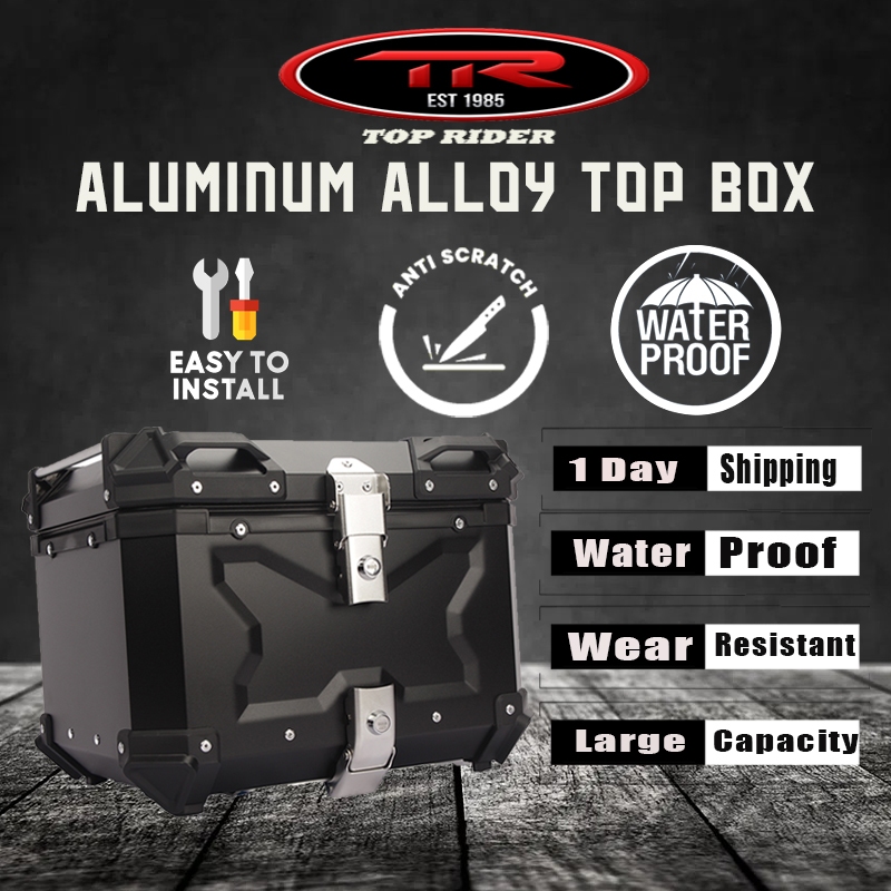 Aluminum Top box Motorcycle universal Box Motobike box Kotak Motosikal ...